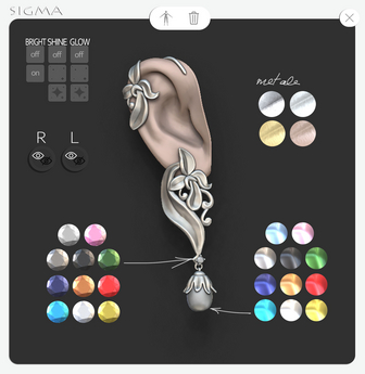 Second Life Marketplace - SIGMA Ornate ear cuffs
