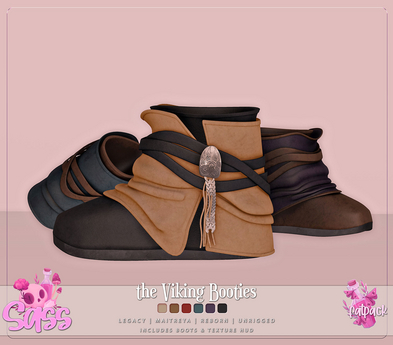 Second Life Marketplace - Sass [Viking Booties] ♥Legacy ♥Maitreya ♥ ...