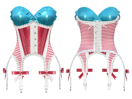 Second Life Marketplace - Full Perm Pin Up Retro Corset For Legacy ...