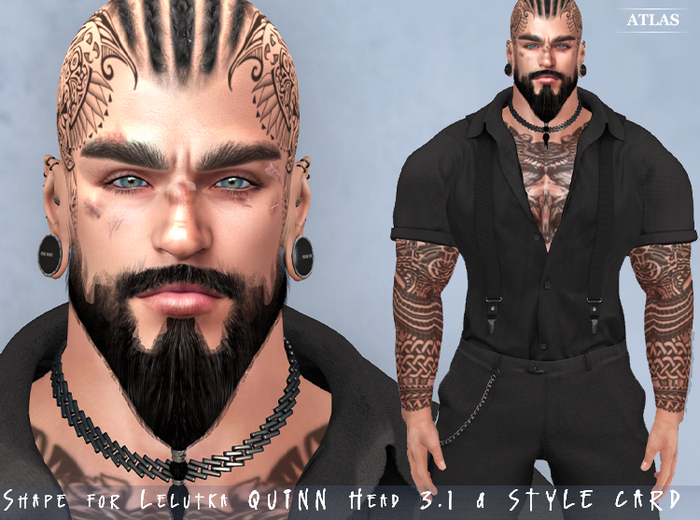 Second Life Marketplace - *ATLAS* Mens Shape DEMIR for Lelutka QUINN ...