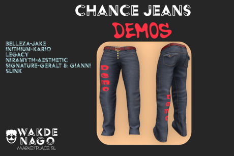 Second Life Marketplace - WN Chance Jeans - Males - DEMOS