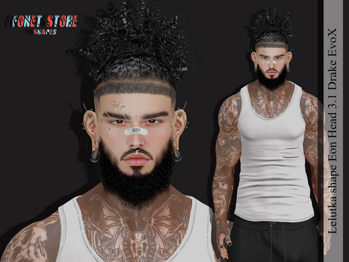 Second Life Marketplace - Lelutka shape Eon Head 3.1 Drake EvoX