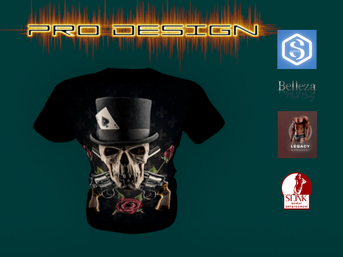 Second Life Marketplace - Pro Design short Sleeve Guns&Roses