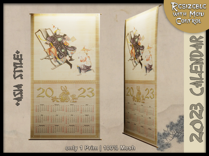 Second Life Marketplace - *Asia Style Calendar 2023* Samurai