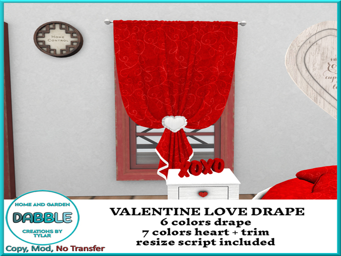 Second Life Marketplace - DB VALENTINE LOVE DRAPE ADD ME