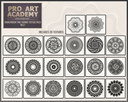 Second Life Marketplace - * PAA / Tattoo Textures Pack No.57