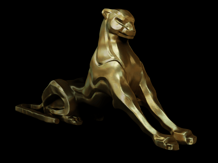 Second Life Marketplace - Fat Decor - Panterra Statue (Gold)
