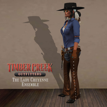 Second Life Marketplace - [Timber Creek] Lady Cheyenne Ensemble-Brown