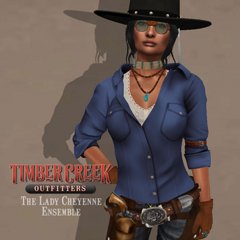 Second Life Marketplace - [Timber Creek] Lady Cheyenne Ensemble-Brown