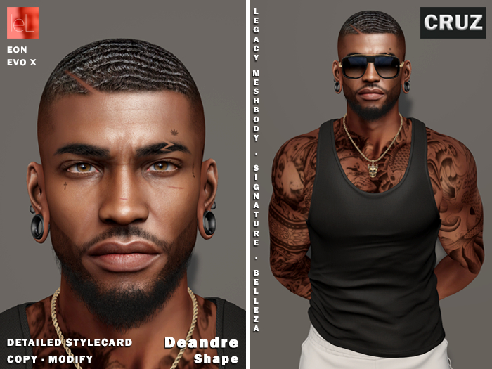 Second Life Marketplace - [CRUZ] Deandre Shape - LeLUTKA FORD EvoX ...