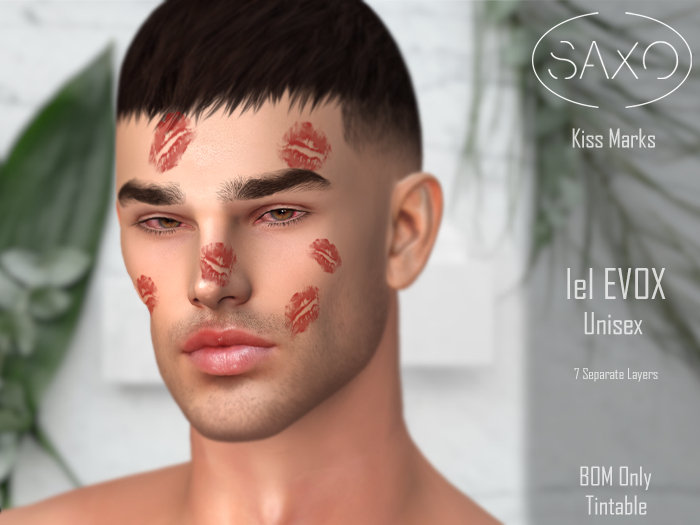 Second Life Marketplace - SAXO - Kiss Marks lel EVOX Unisex (Tintable+BOM)