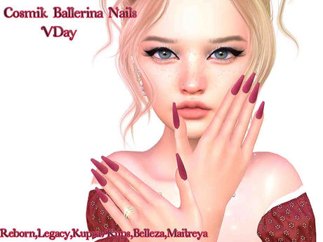 Second Life Marketplace - Cosmik Ballerina Nails - Vday