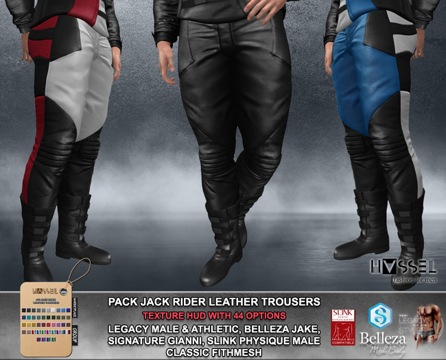 Second Life Marketplace - (HASSEL) PACK MENS JACK LEATHER RIDER ...