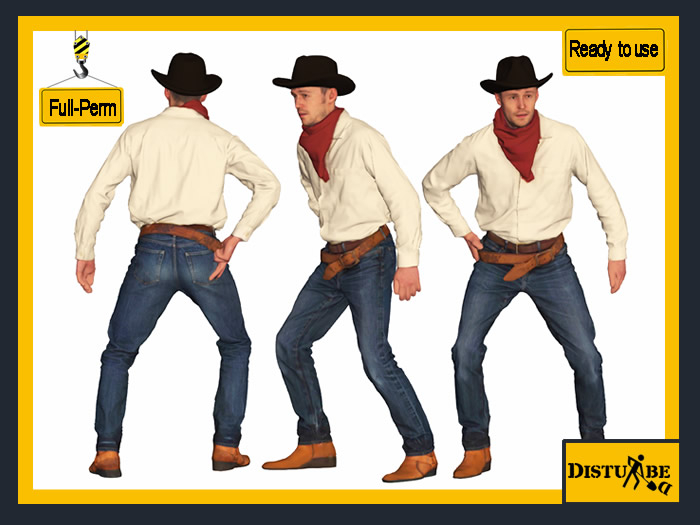 Second Life Marketplace - ::DisturbeD:: Butch Cowboy Man Character ...