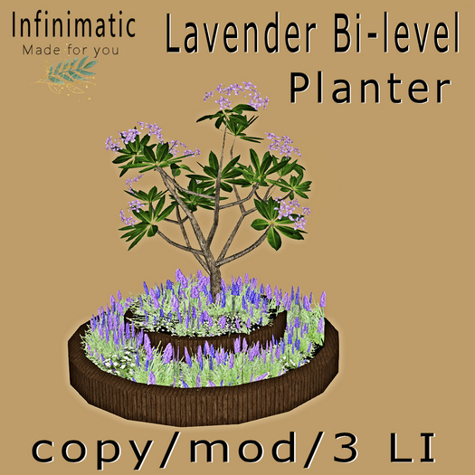 Second Life Marketplace - lavender bi-level planter boxed