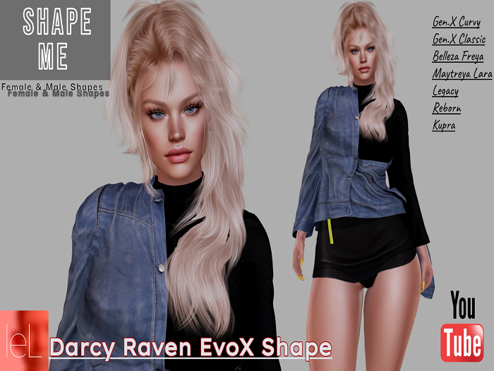 Second Life Marketplace - Shape Me - Darcy Raven Head EvoX Shape
