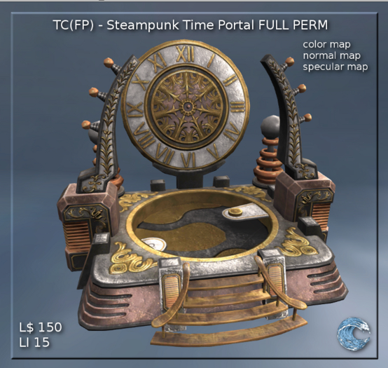 Second Life Marketplace - Steampunk Time Portal FULL PERM