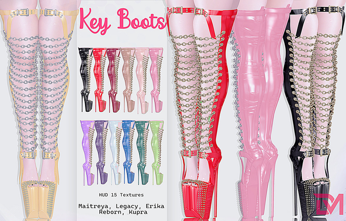 Second Life Marketplace - DM:: Key Boots - Maitreya/Legacy/Erika/Reborn ...