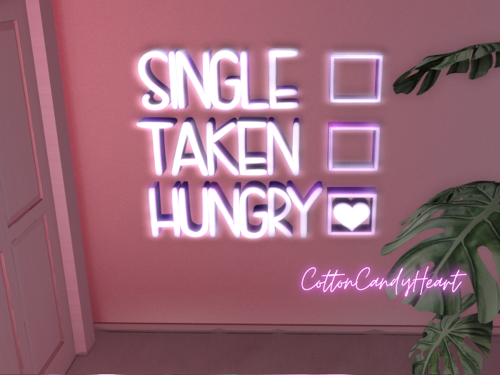Second Life Marketplace - CottonCandyHeart ♥ SINGLE TAKEN HUNGRY
