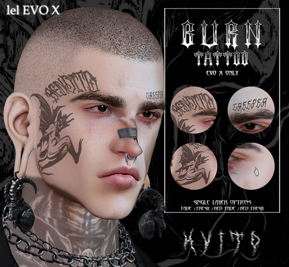 Second Life Marketplace [kvito] Burn Tattoo Evox