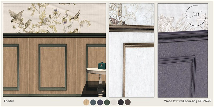Second Life Marketplace - ::NH:: Wood low wall panel (FATPACK)