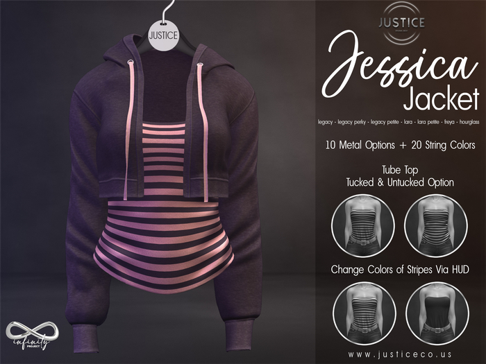 Second Life Marketplace - [JUSTICE] JESSICA JACKET - PLUM