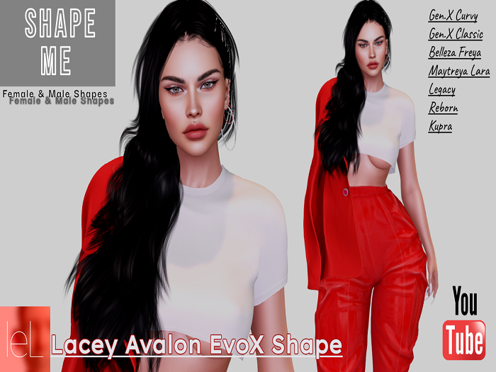 Second Life Marketplace - Shape Me - Lacey Avalon Head EvoX Shape