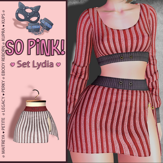 Second Life Marketplace - *So Pink!* - Set Lydia skirt pink