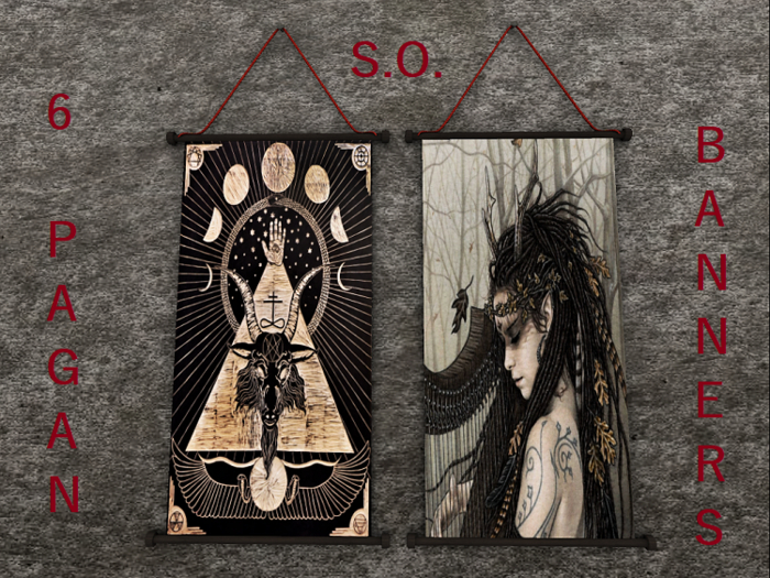 Second Life Marketplace - S.O. - Pagan & Demons Banners-