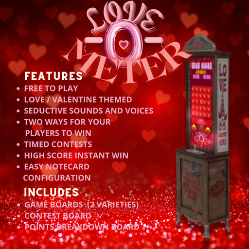 Second Life Marketplace - Love -O- Meter The FREEPLAY Game *UPDATED*