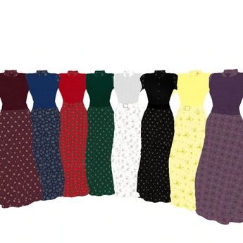 Second Life Marketplace - Nina Prairie Dress with 8 Color Texture Hud