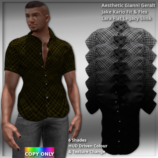 Second Life Marketplace - *DCDM* Jeff Shirt Plaid2