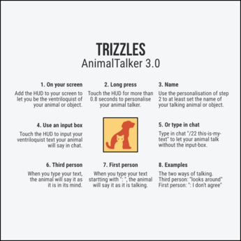 Second Life Marketplace - Trizzles - ANIMALTALKER 3.01