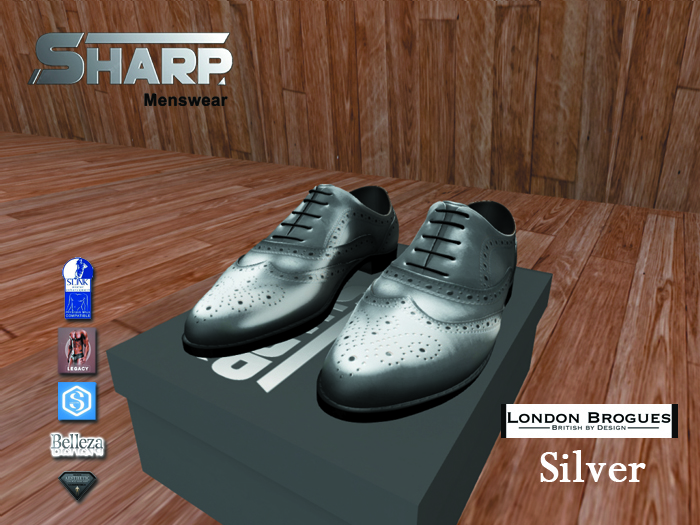 Second Life Marketplace - Sharp Oxford shoes silver
