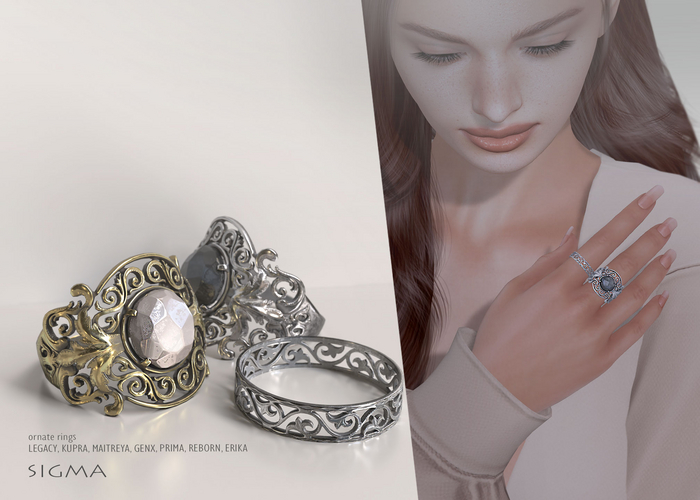 Second Life Marketplace - SIGMA Ornate rings