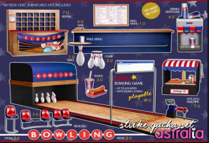 Second Life Marketplace - Astralia - Strike (table menu)