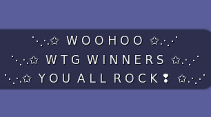 Second Life Marketplace - :: MG :: Woohoo! WTG Winners, You All Rock ...