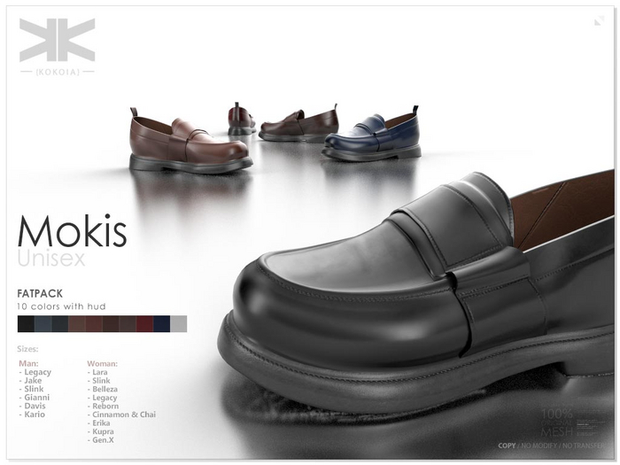 Second Life Marketplace - Mokis :: Unisex :: 10 Colors :: {kokoia}