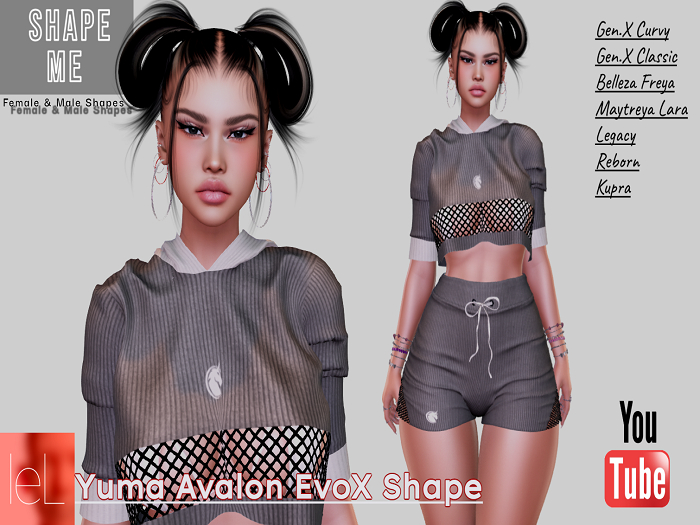 Second Life Marketplace - Shape Me - Yuma Avalon Head EvoX Shape