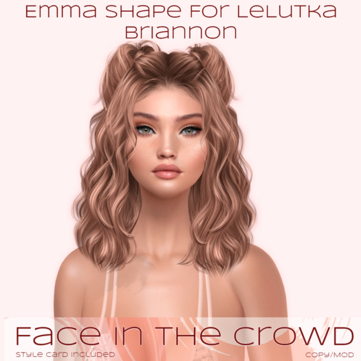 Second Life Marketplace - Face In The Crowd - Emma Shape for LeLutka ...