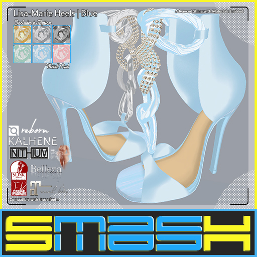 Second Life Marketplace - SMASH - Lisa-Marie Heels (Blue)