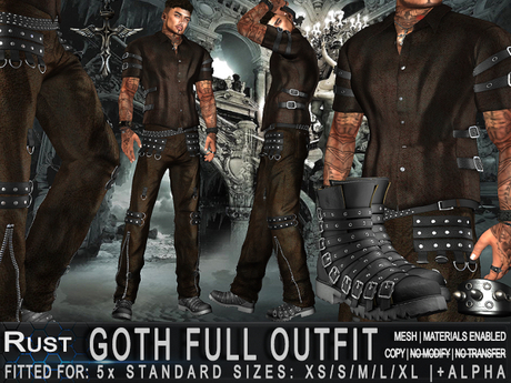 Second Life Marketplace - ZED MESH MATERIALS ENABLED: Goth Rust FULL ...