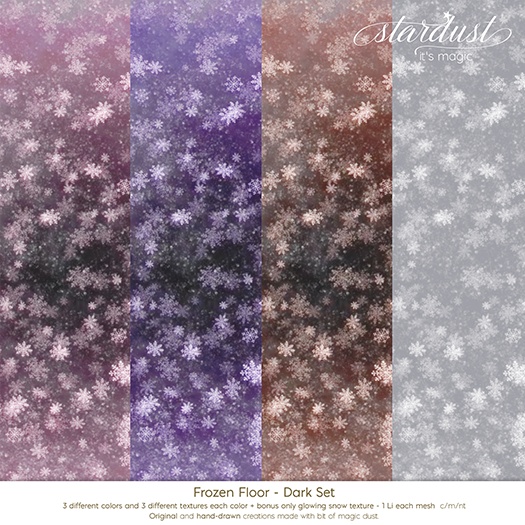 Second Life Marketplace - Stardust - Frozen Floor - Dark Set