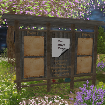 Second Life Marketplace - ::LiLm:: Mesh Wood Notice Board MC Version