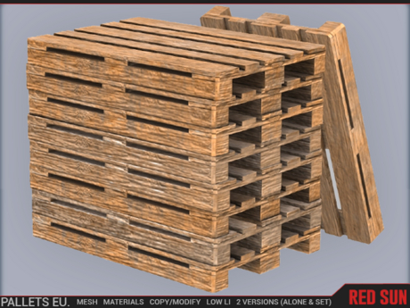 Second Life Marketplace - REDSUN - Pallets EU. Set