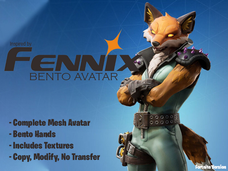 Second Life Marketplace - .:CQ:. Fennix Bento Avatar