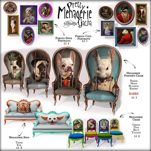 Second Life Marketplace - Menagerie Porter's Chair Mops