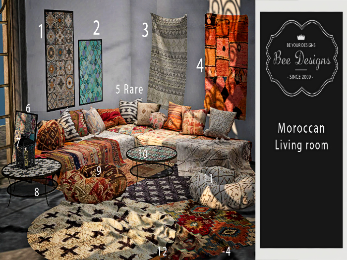 Second Life Marketplace - 04 Bee Designs Morrocan living room