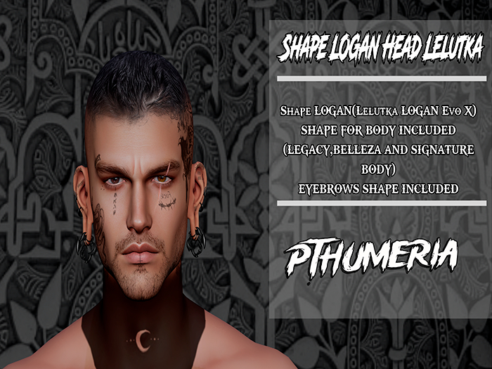 Second Life Marketplace - [Pthumeria] Logan lelutka evox head- Lelutka ...
