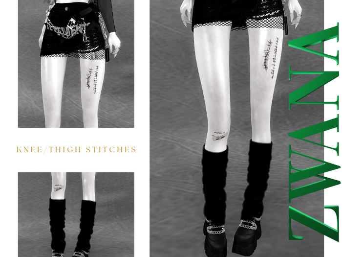 Second Life Marketplace - ZWANA Knee-Thigh Stitches